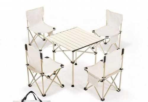 Стол складной + 4 стула mimir 5B1white