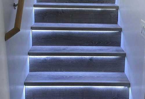 Подсветка ступеней лестницы