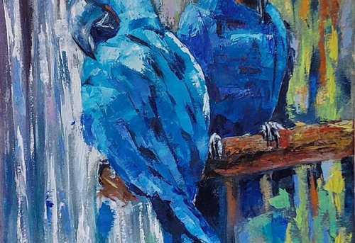 Картина "Синий попугай"