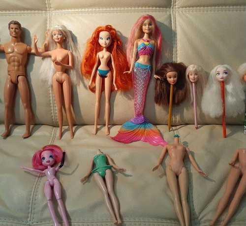 Кен,Барби, Дисней, головы, тела. Оригинал