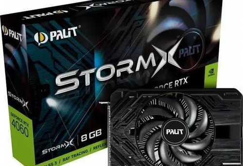 Новая видеокарта Palit RTX 4060 stormx 8гб