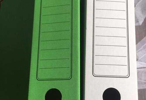 Короб архивный белый и зелёный 40 шт