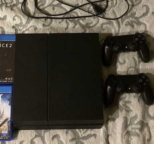 Sony playstation 4 + 2 джойстика