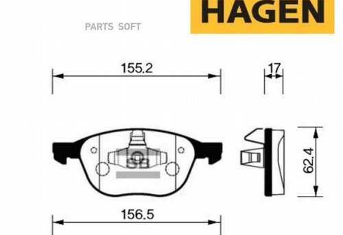 Sangsin brake GP1260 Колодки торм.дисковые hagen f