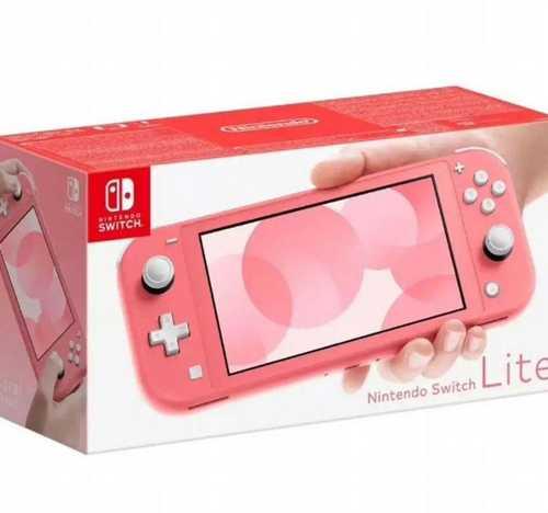 Nintendo switch lite (новая) розовая