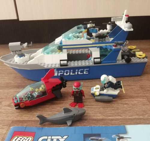 Lego city 60277 полицейский катер