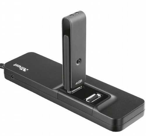 USB-разветвитель Trust Oila 7USB черный