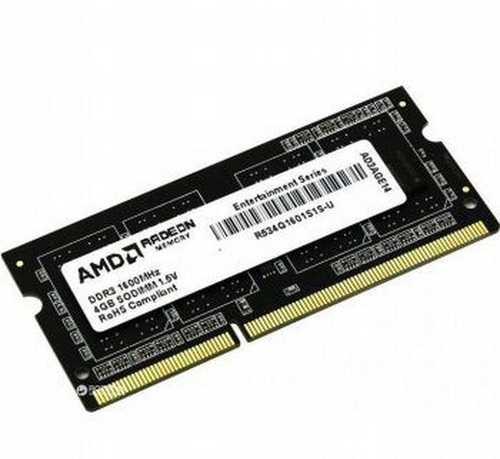 4Gb 1600MHz SO-dimm DDR3 AMD (R534G1601S1S-U) нова