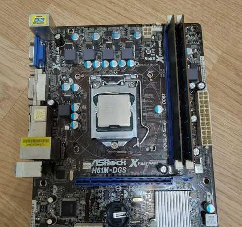 Материнская плата asrock h61m-dgs