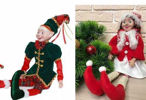 Эльфы новогодние - рождественские куклы