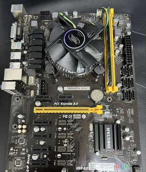 Biostar TB250-BTC+ ver 6.0 +G4400 +8GB +Fan