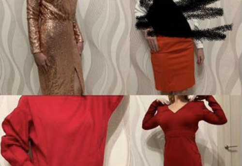 Платье яrmesheva, max&co, юбка красная