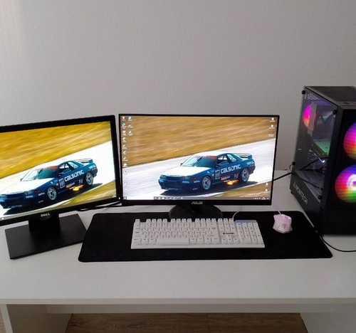 Игровой пк с двумя мониторами
