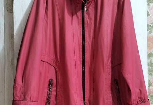 Куртка-пыльник,кирпичн.цвета, на подкладке р.60-64