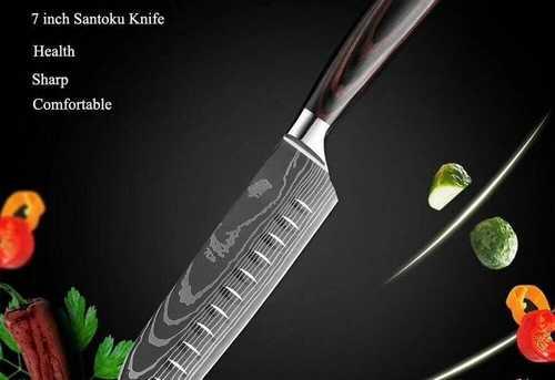 Нож Сантоку из японской высоко углеродистой стали