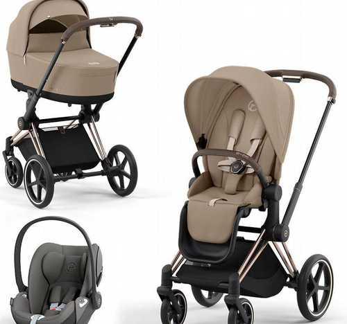 Коляска 3в1 Cybex Priam IV Rose Gold