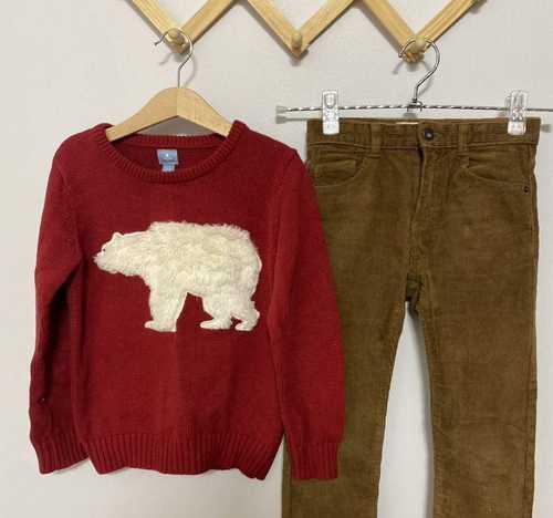 Свитер gap, брюки zara 122 см