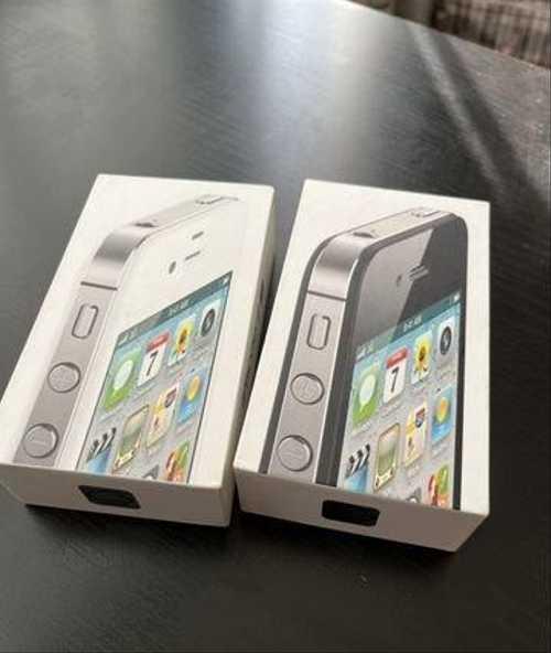Коробки от iPhone 4s 16 gb черный/белый