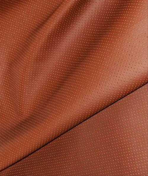 Искусственная кожа, перфорированная экокожа Brown