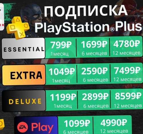 Подписка PlayStation Plus / EA (ps4 / ps5) Турция (Арт.11286)