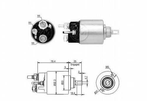 Реле втягивающее renault logan/sandero/clio/KAN