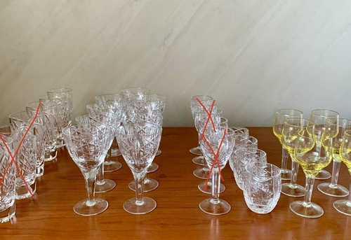 Хрустальные стаканы бокалы рюмки