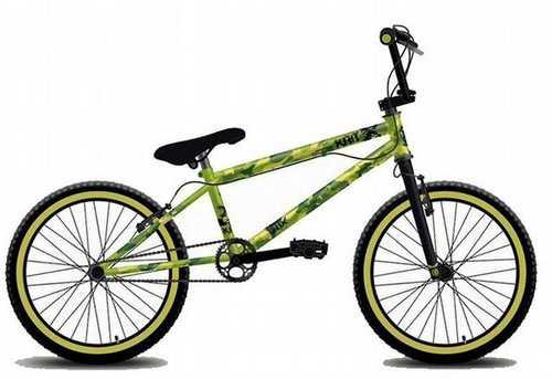 Велосипед 20д maxxpro BMX krit X, зеленый-камуфляж