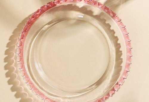 Тарелка стеклянная обеденная «Розе», 19,519,52 см