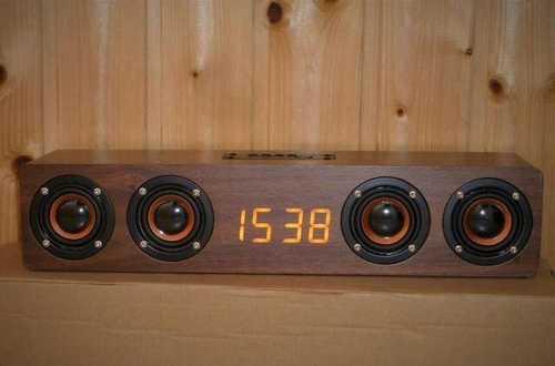Bluetooth колонка с часами, будильником и радио