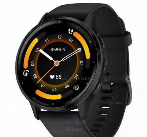 Умные часы Garmin Venu 3 Slate stainless steel bezel with black casesilicone band (010-02784-01)