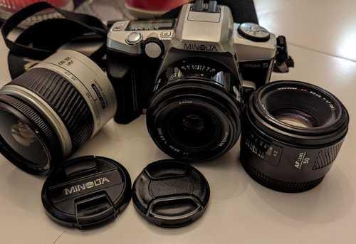 Minolta dynax 5 kit, maxxum 50mm, 28mm