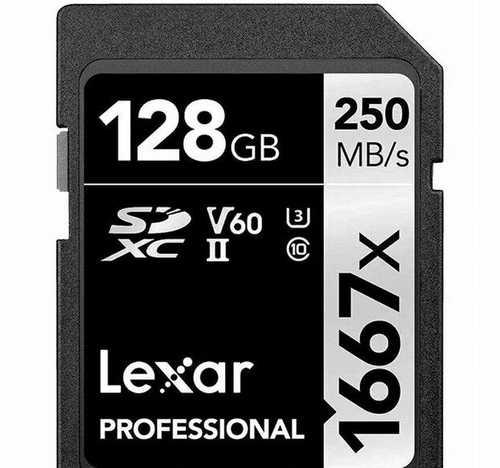 Lexar Professional sdxc 128GB 1667x UHS-II U3 V60