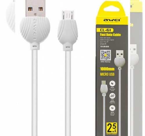 Кабель microUSB awei CL-77 1m white