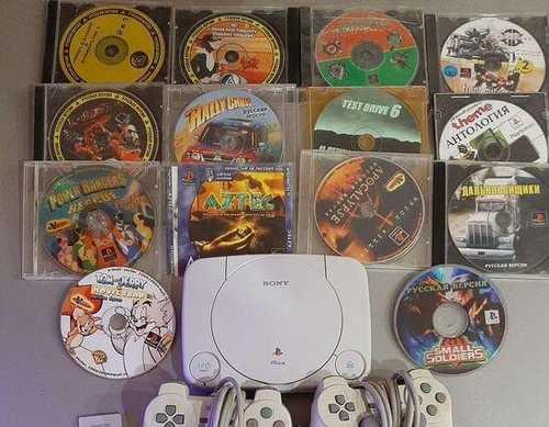 Sony playstation 1 ps1 пс 1 slim + игры