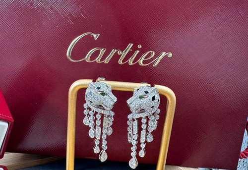 Серьги Cartier кулон Картье пантера