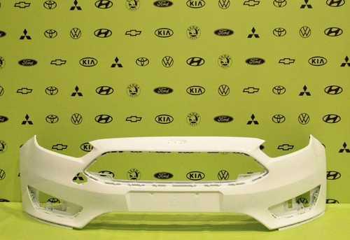 Бампер передний белый Ford Focus 3 2015 - 2019