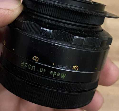 Объектив Гелиос 44-2 с переходником на Nikon F