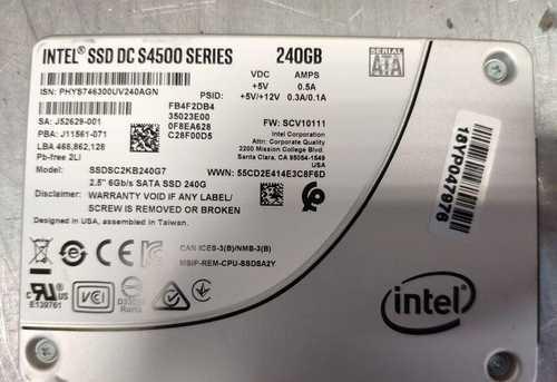 Жесткие диски Intel SSD DC S4500 240 Gb