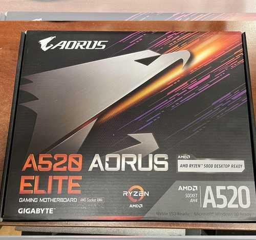 Материнская плата Gigabyte A520 Aorus Elite AM4