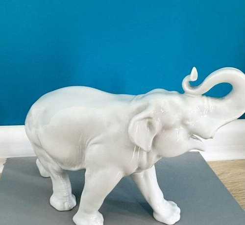 Статуэтка белый слон СССР фарфор лфз