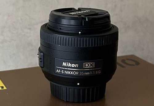 Объектив Nikon nikkor 35mm AF-S DX f/1.8