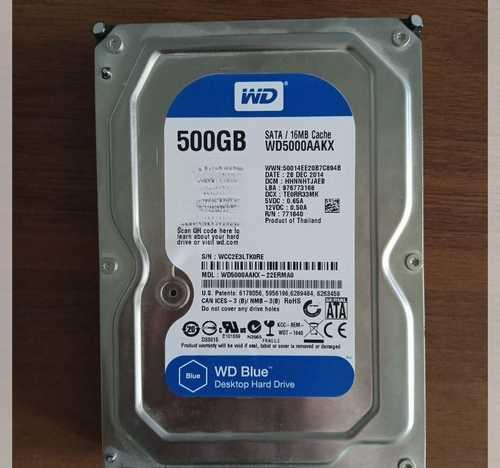 Hdd 500gb SATA 3.5 WD blue