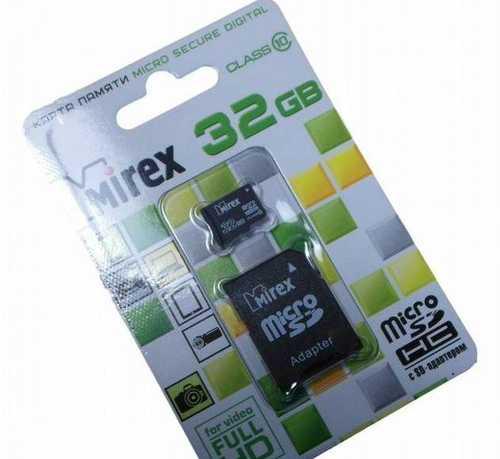 Карта памяти microSD 32GB class 10 (с адаптером) m