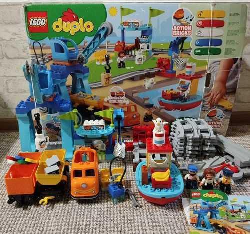 Lego duplo 10875 грузовой поезд