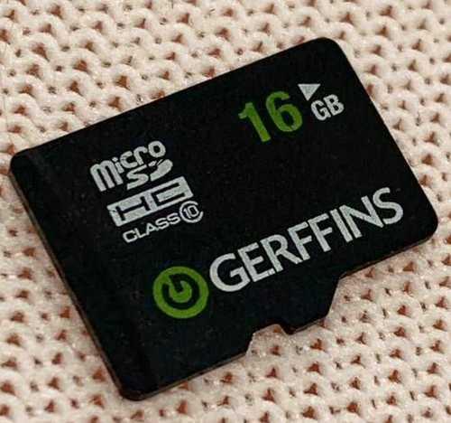 Gerffins Micro SD HC 16 GB. Карта памяти. Оригинал