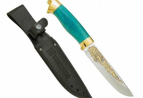 Нож "Лиса" (сталь эи-107; латунь/золото)