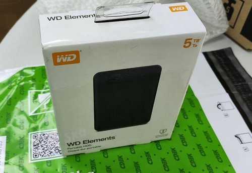 Внешний HDD WD Elements Portable. Объем 5Тб