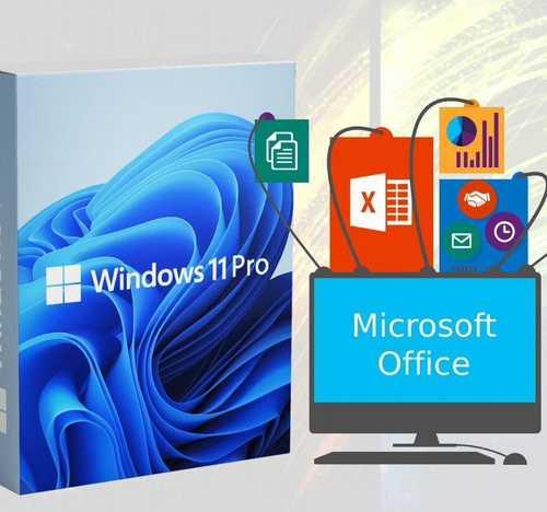 Windows 10 pro,home/ms office 2021 профессиональны