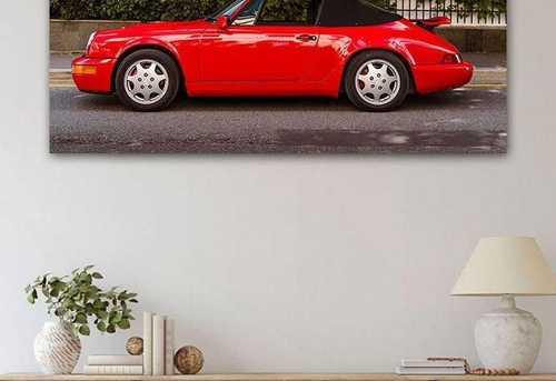 Интерьерная картина Красный Порш Porche 911 964 на