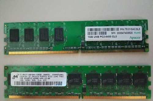 Оперативная память DDR2 2Гб (2x1Гб)